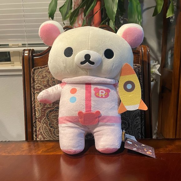 Rilakkuma | Toys | Nwt Jumbo 6 Sanx Korilakkuma Pink Spacesuit Rocket Plush Toy | Poshmark